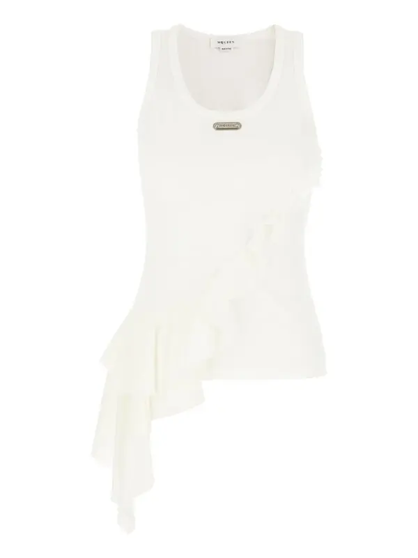 Alexander McQueen Ruffle Detail Tank Top - Multicolor
