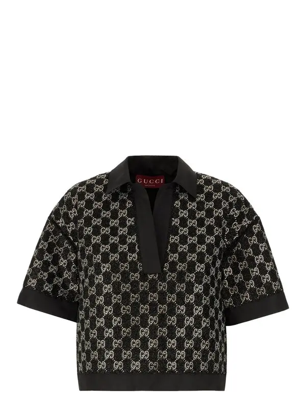 Gucci Monogrammed Sequined Top - Multicolor