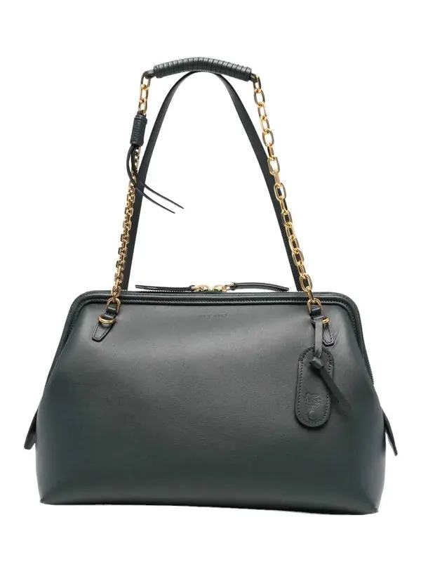 Etro Doc Shoulder Bag In Calfskin - Green