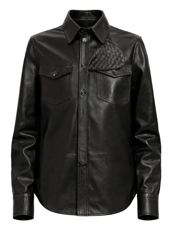 Bottega Veneta Leather Shirt - Multicolor