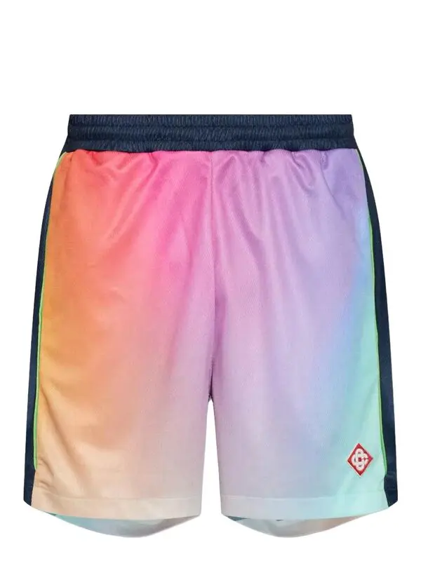 Casablanca Faded Effect Logo Shorts - Multicolor