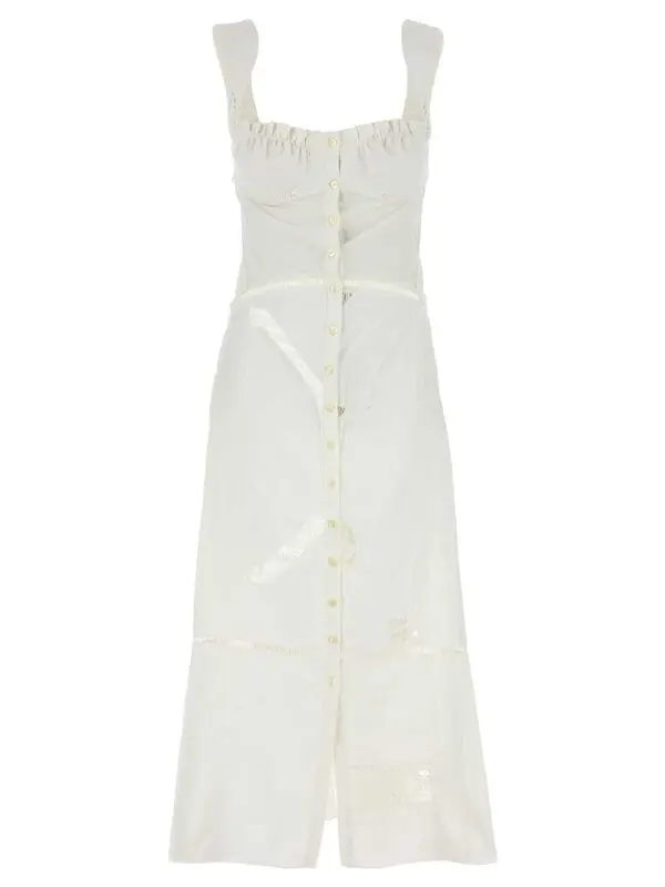 MARINE SERRE Cotton Dress - White