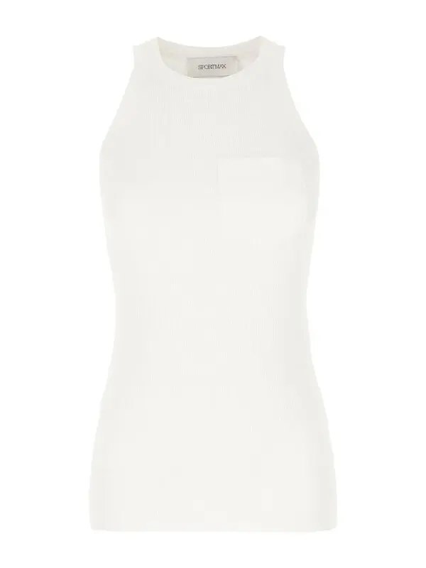Sportmax Ribbed Tank Top With Pocket Detail - Multicolor