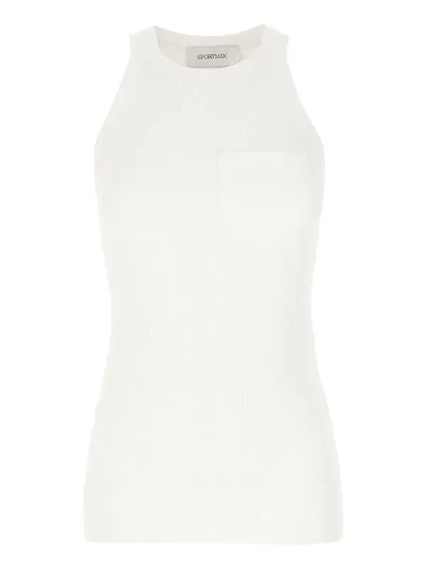 Sportmax Ribbed Tank Top With Pocket Detail - Multicolor