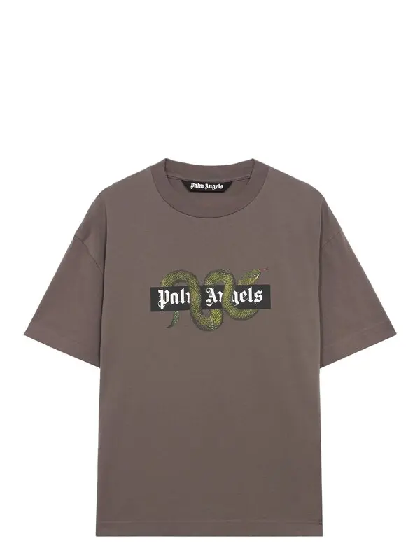 Palm Angels Snake Logo T-shirt - Gray