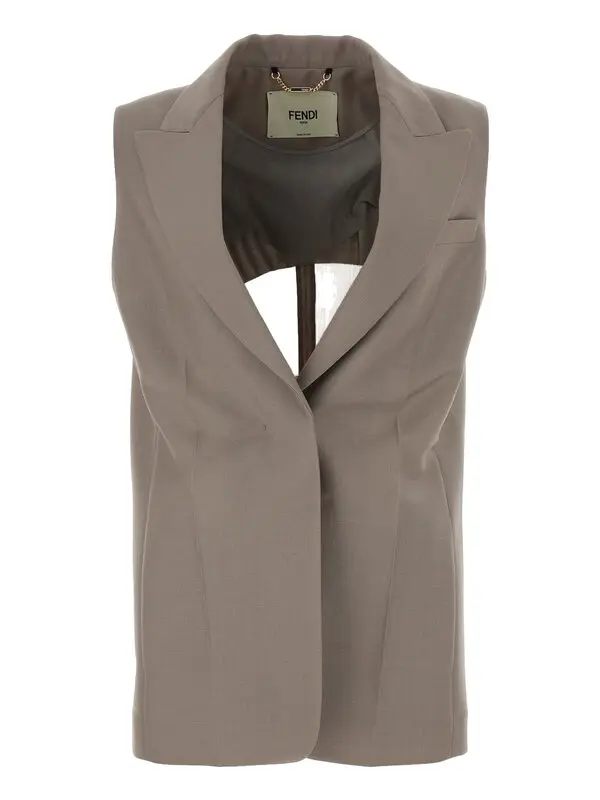 Fendi Sleeveless Jacket - Multicolor