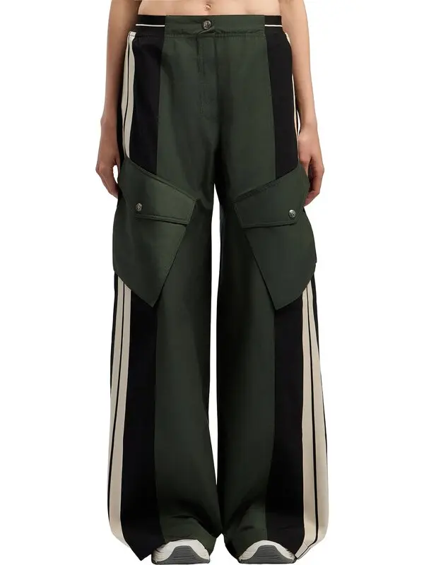 Palm Angels Paneled Cargo Pants - Green