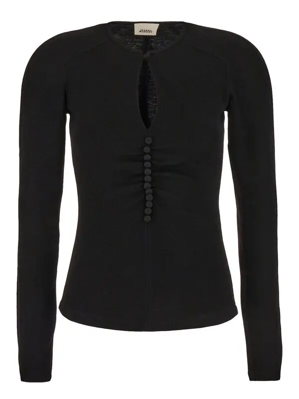 Isabel Marant Étoile Button Up Long Sleeve Top - Multicolor