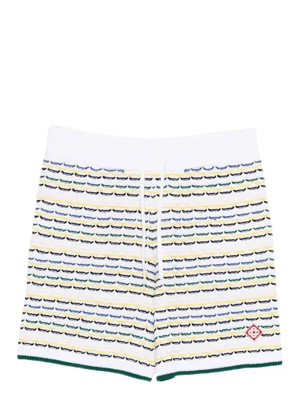 Casablanca Graphic Pattern Cotton Shorts - Multicolor
