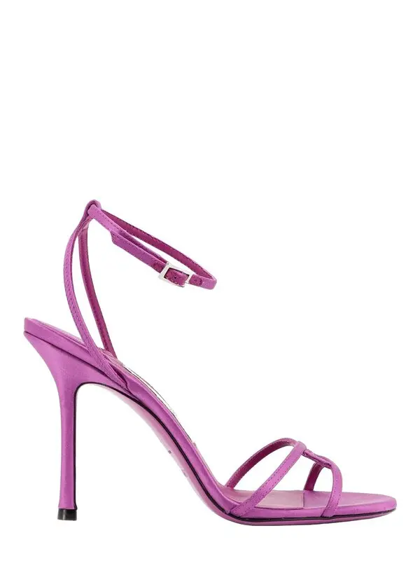 JIMMY CHOO Leo Satin Stiletto Sandals - Multicolor