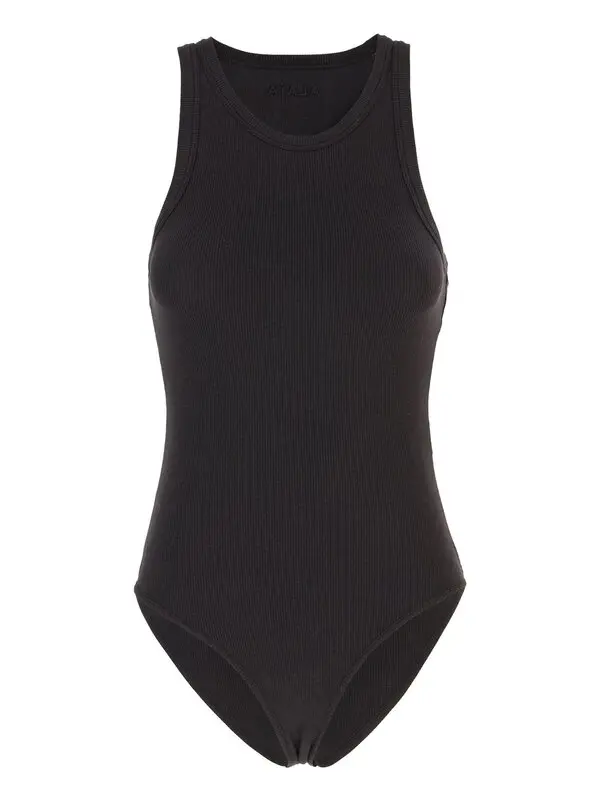 Alaïa Ribbed Racerback Bodysuit - Multicolor