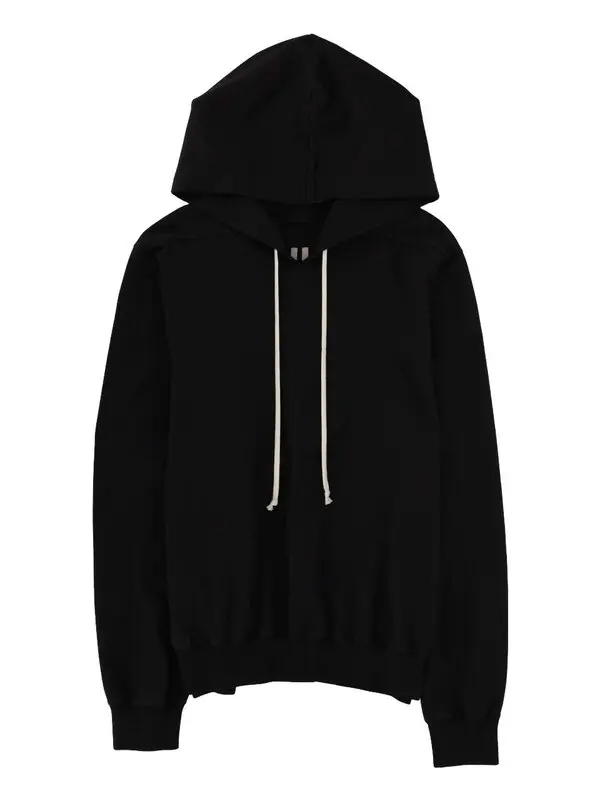 Rick Owens Oversized Printed Cotton Hoodie - Black