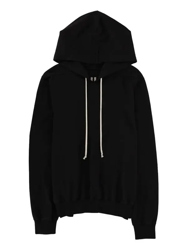 Rick Owens Oversized Printed Cotton Hoodie - Black
