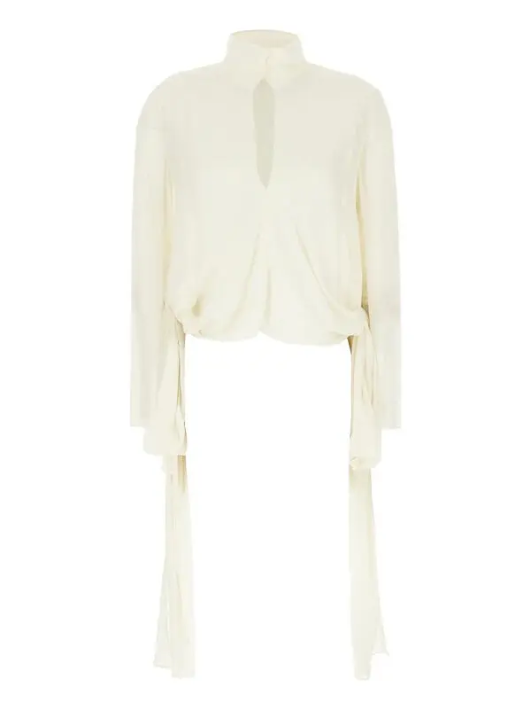 Alaïa Draped Long Sleeve Top - Multicolor