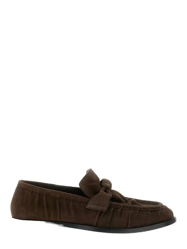 Bottega Veneta Leather Loafers With Bow Detailing - Brown