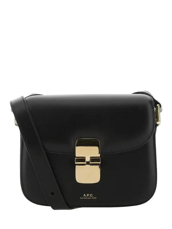 A.p.c. Leather Mini Grace Crossbody Bag - Black