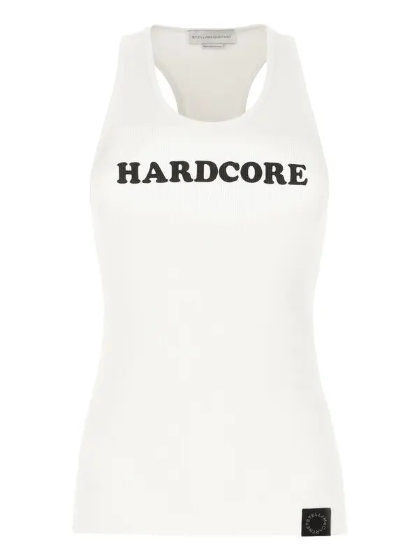 Stella McCartney Ribbed Tank Top With Graphic Print - Multicolor