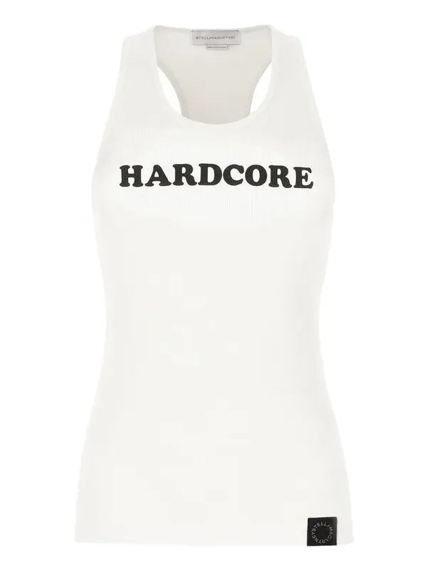 Stella McCartney Ribbed Tank Top With Graphic Print - Multicolor