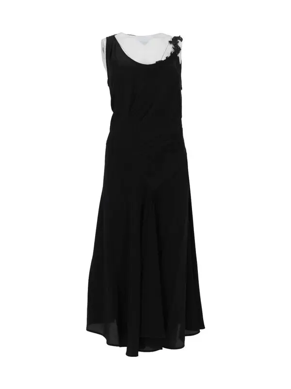 Victoria Beckham Lace Insert Dress - Black