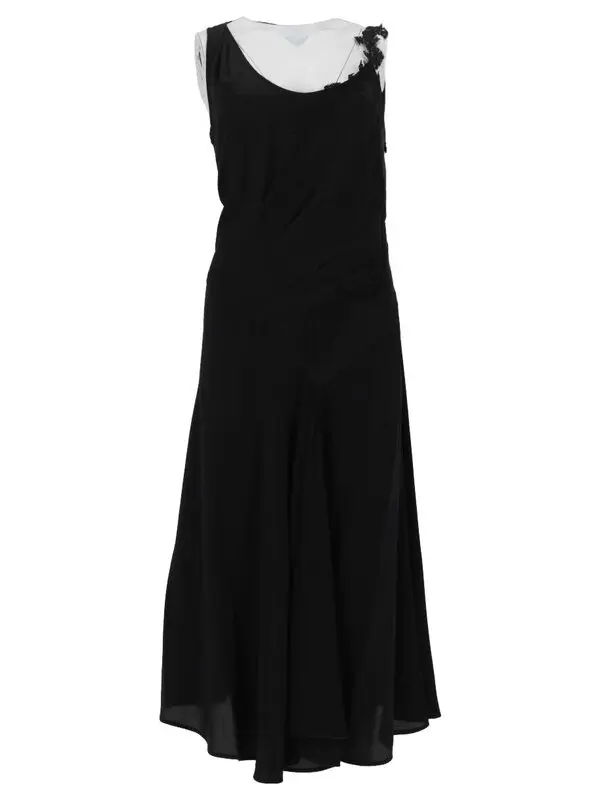 Victoria Beckham Lace Insert Dress - Black