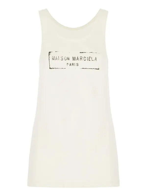MAISON MARGIELA Sleeveless Graphic Print Tank - Multicolor