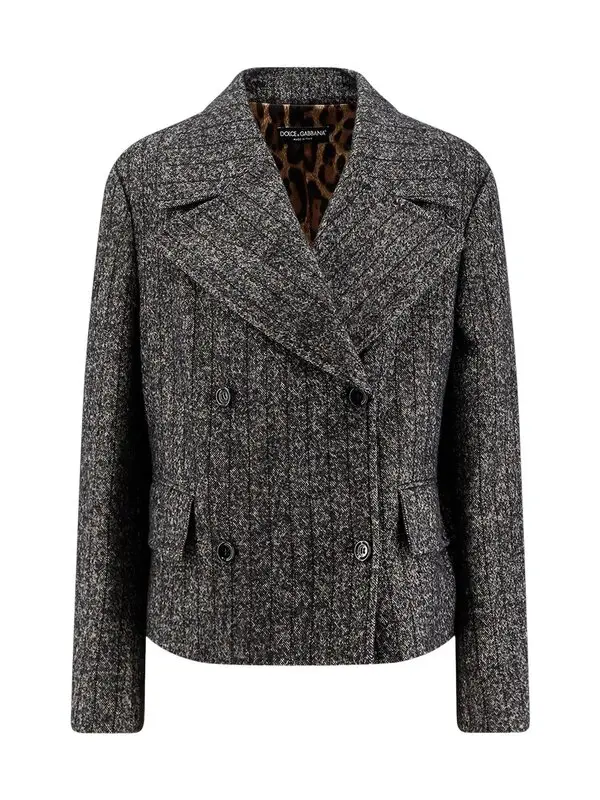 Dolce & Gabbana Striped Wool Blend Double-breasted Blazer - Multicolor