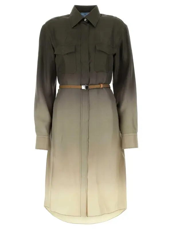 Prada Twill Shirt Dress - Multicolor