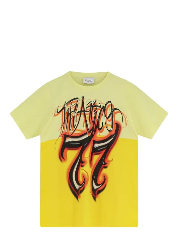 Attico Cotton T-shirt With Graphic Print - Multicolor