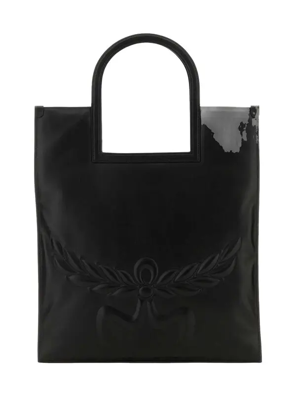 Mcm Nappa Leather Aren Shopping Bag - Black