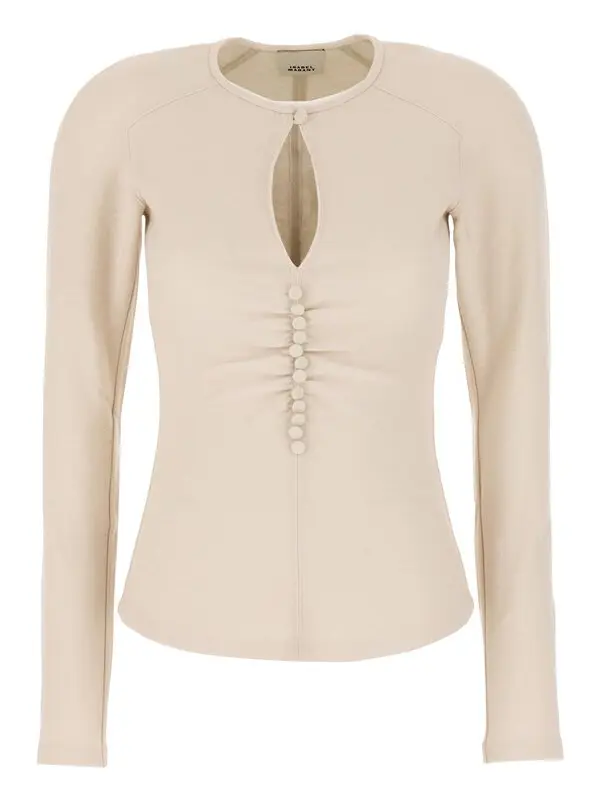 Isabel Marant Étoile Long Sleeve Button Up Top - Multicolor