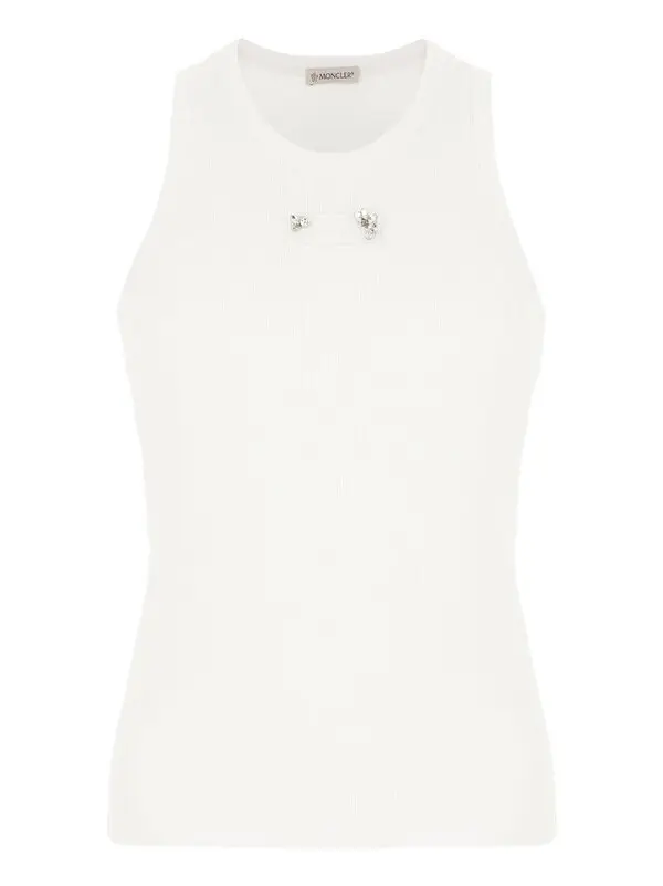 Moncler Ribbed Embellished Tank Top - Multicolor