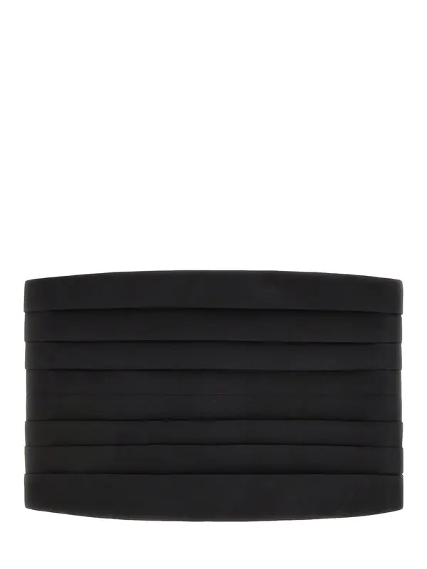 Dolce & Gabbana Black Pleated Belt - Multicolor