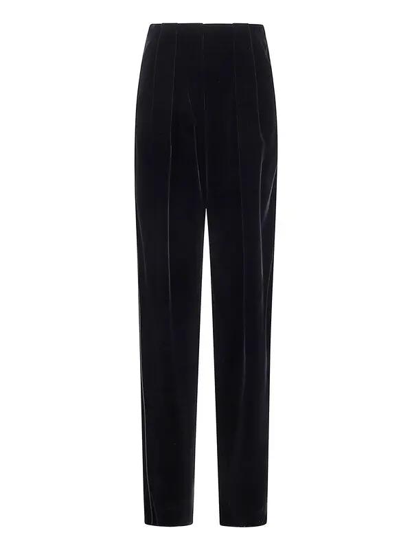 Giorgio Armani Viscose And Silk Blend Trousers - Multicolor