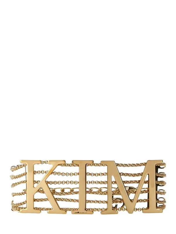 Dolce & Gabbana Metal Choker With Chain Detail - Gold