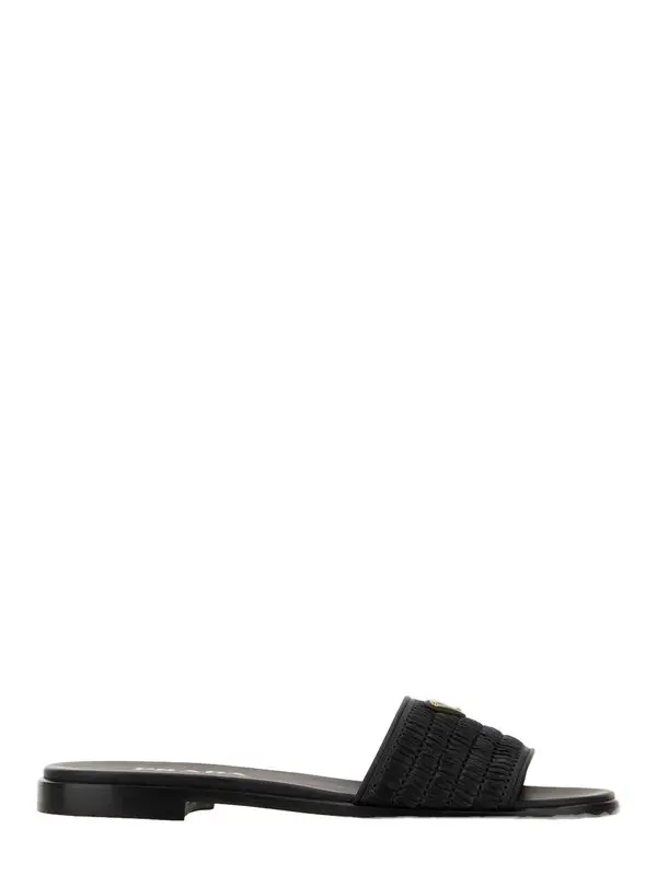 Prada Wedge Heeled Sandals - Black