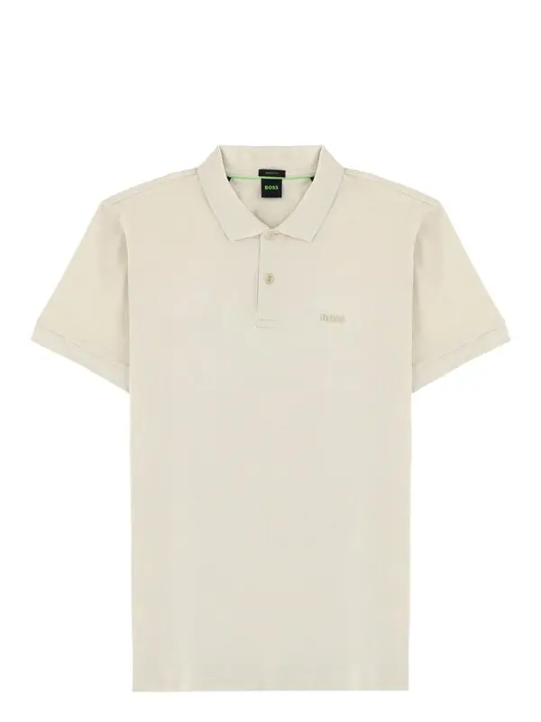 BOSS Polo With Logo - Cream
