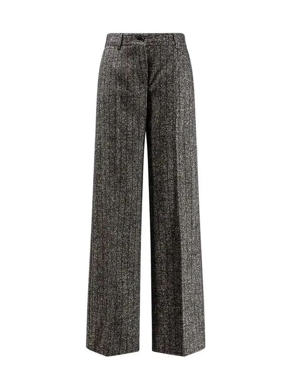 Dolce & Gabbana Striped Wool Blend Trousers - Multicolor
