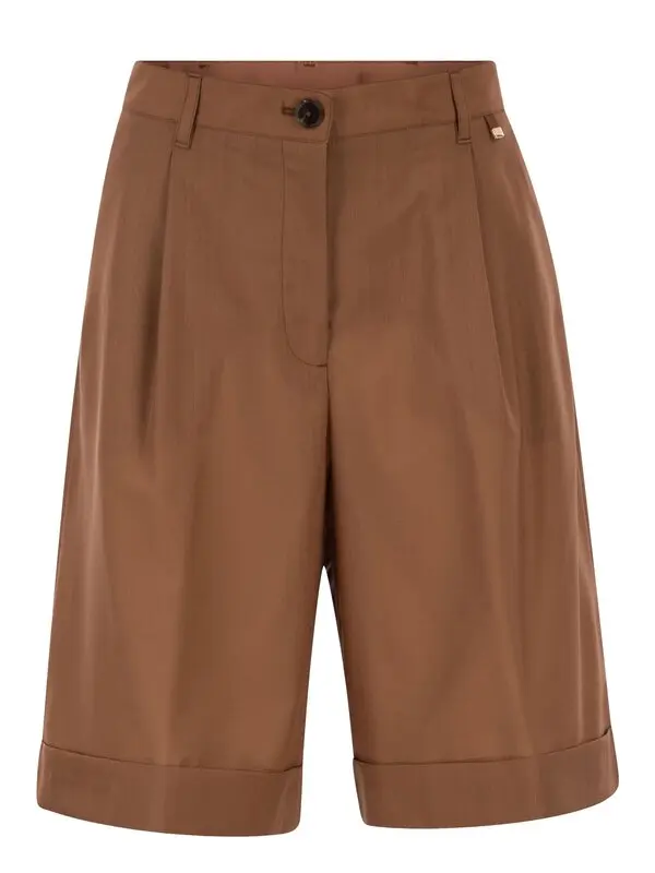 Herno Tailored Virgin Wool Bermuda Shorts - Brown