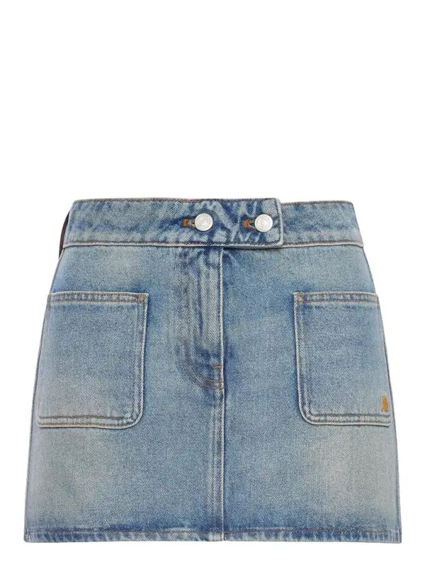 COURREGES Mini-jupe En Jean Signature - Blue
