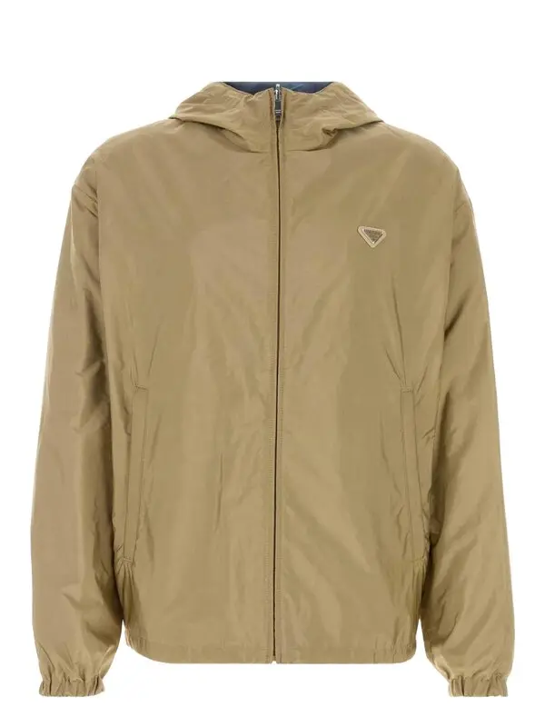 Prada Re-nylon Reversible Windbreaker Jacket - Brown