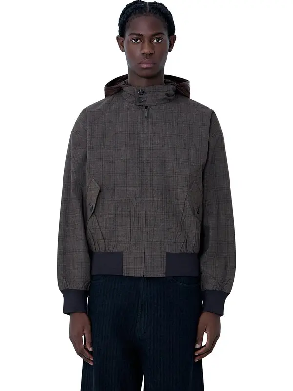 Prada Hooded Wool Jacket - Brown