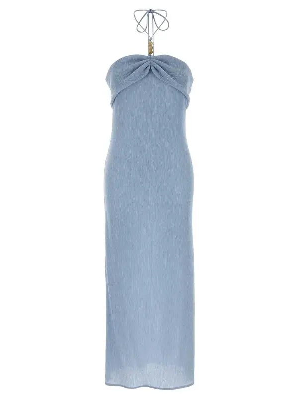 Magda Butrym Light Stretch Lyocell Blend Dress - Blue