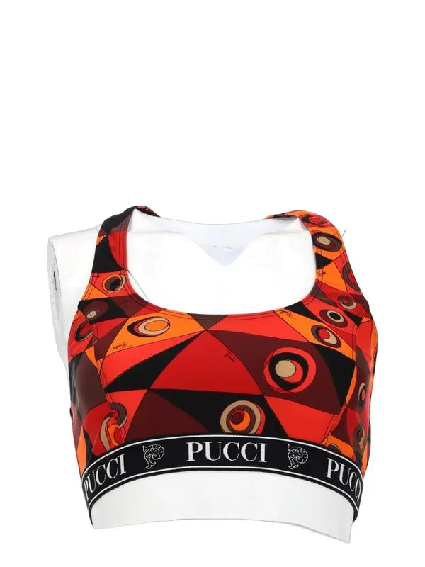 Emilio Pucci Top Bra Con Stampa - Orange