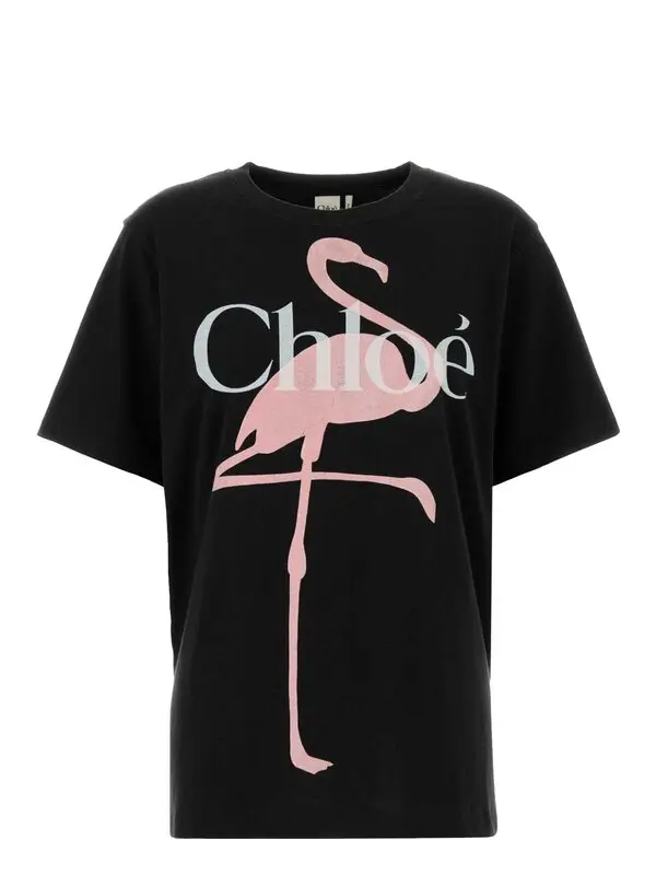 Chloé Oversized Cotton T-shirt - Black