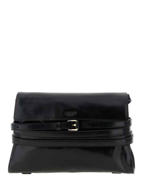 Moschino Tie Me Crossbody Bag - Black
