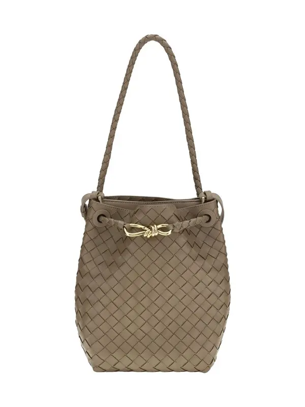 Bottega Veneta Andiamo Bucket Small Bag - Cream