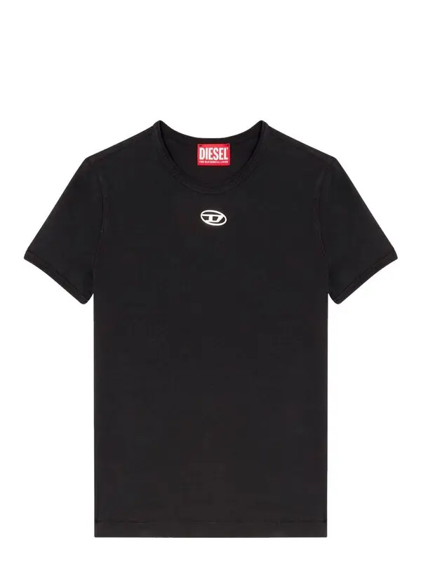 DIESEL® Black Embroidered Logo T-shirt - Multicolor