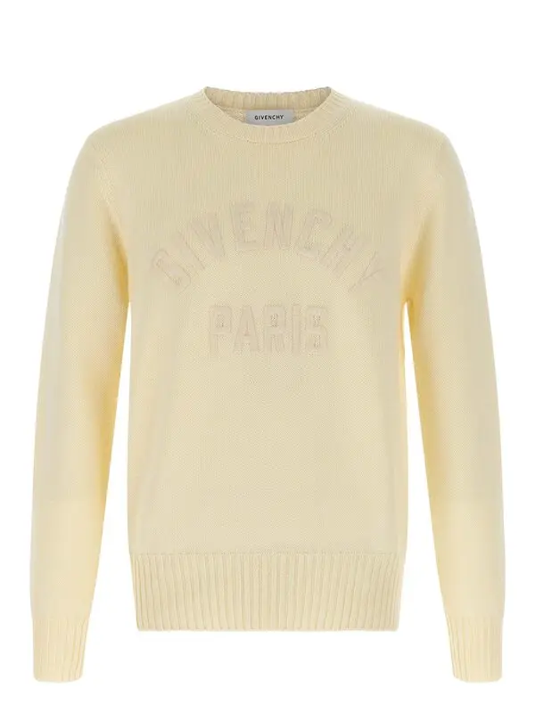 Givenchy Embroidered Logo Crewneck Sweater - Cream