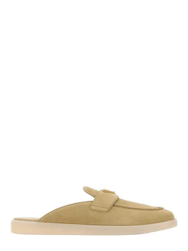 Prada Suede Slippers - Brown