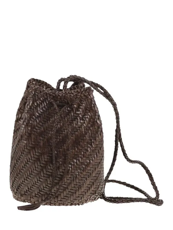 Dragon Diffusion Pompom Double Jump Bucket Bag - Brown
